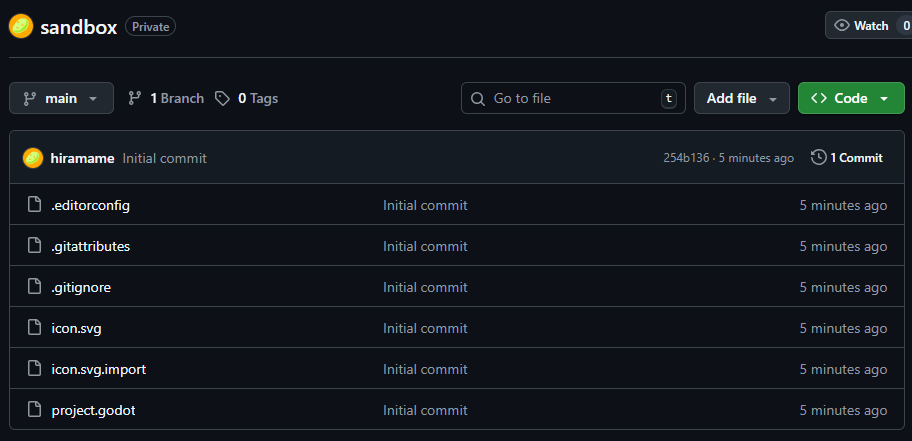 【Godot】プロジェクトの新規作成とGitセットアップ | ひらまめゲーム制作研究室